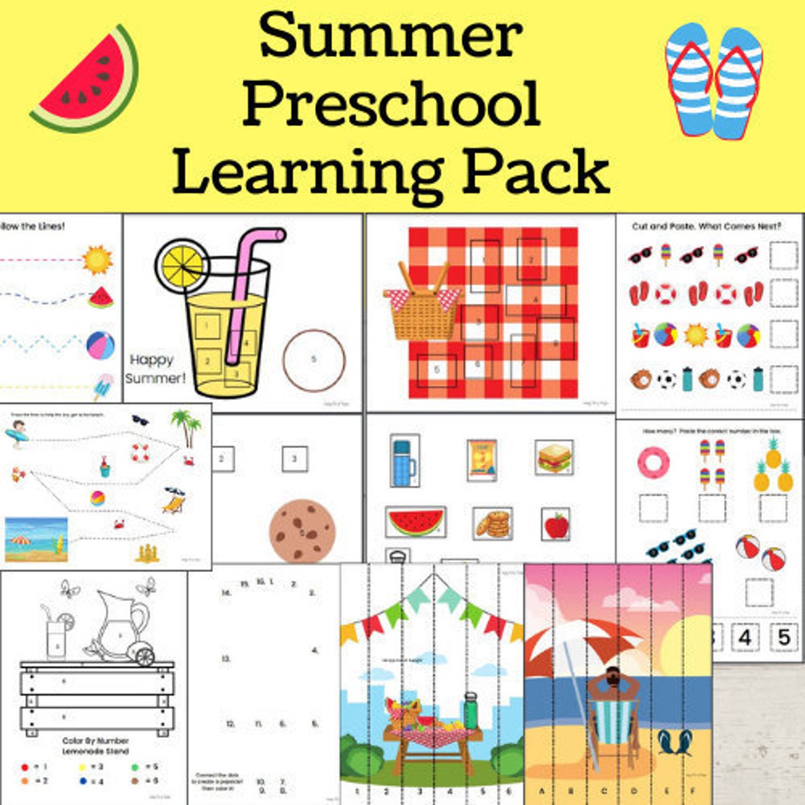 Summer Preschool Activities ,summer Preschool Worksheets, Summer ...