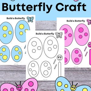 Build a Butterfly Craft Printable, Paper Butterfly Craft Printable ...
