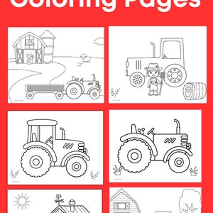 Tractor Coloring Pages for Kids, Tractor Coloring Sheets, Farm Coloring ...