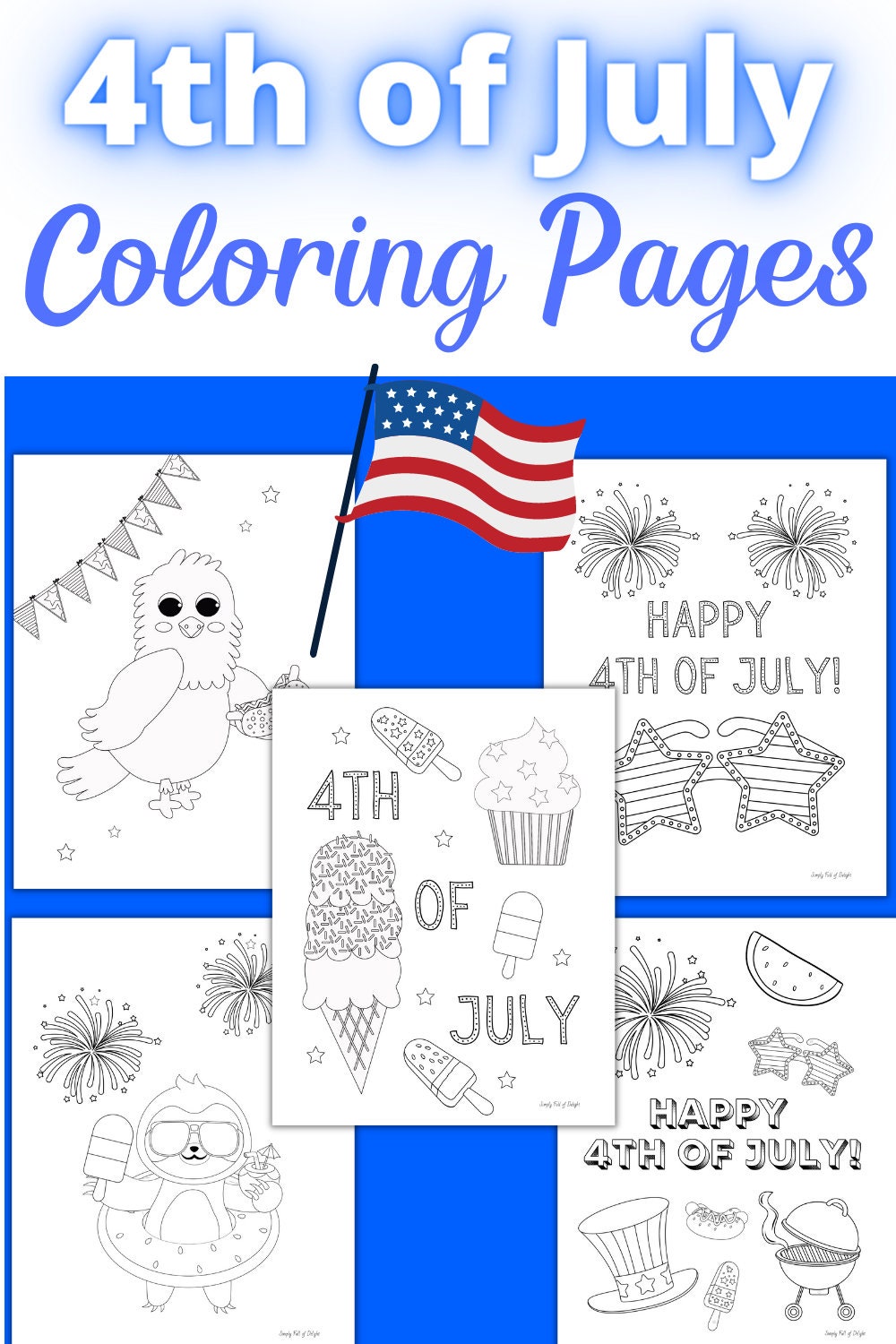4th of July Coloring Pages for Kids, July 4 Coloring Sheets ...