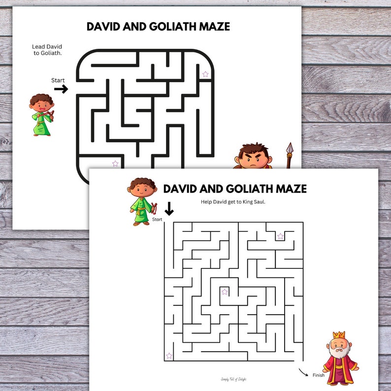 David and Goliath Sunday School Lesson, David and Goliath Worksheet ...
