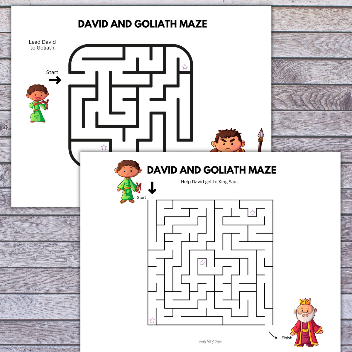 David and Goliath Sunday School Lesson, David and Goliath Worksheet ...