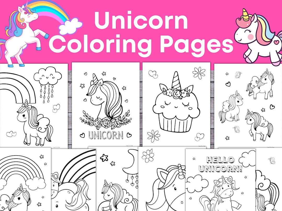 Unicorn Coloring Pages for Kids, Unicorn Coloring Sheets, Unicorn ...