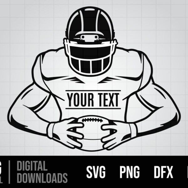 Football Player Outline - Etsy UK