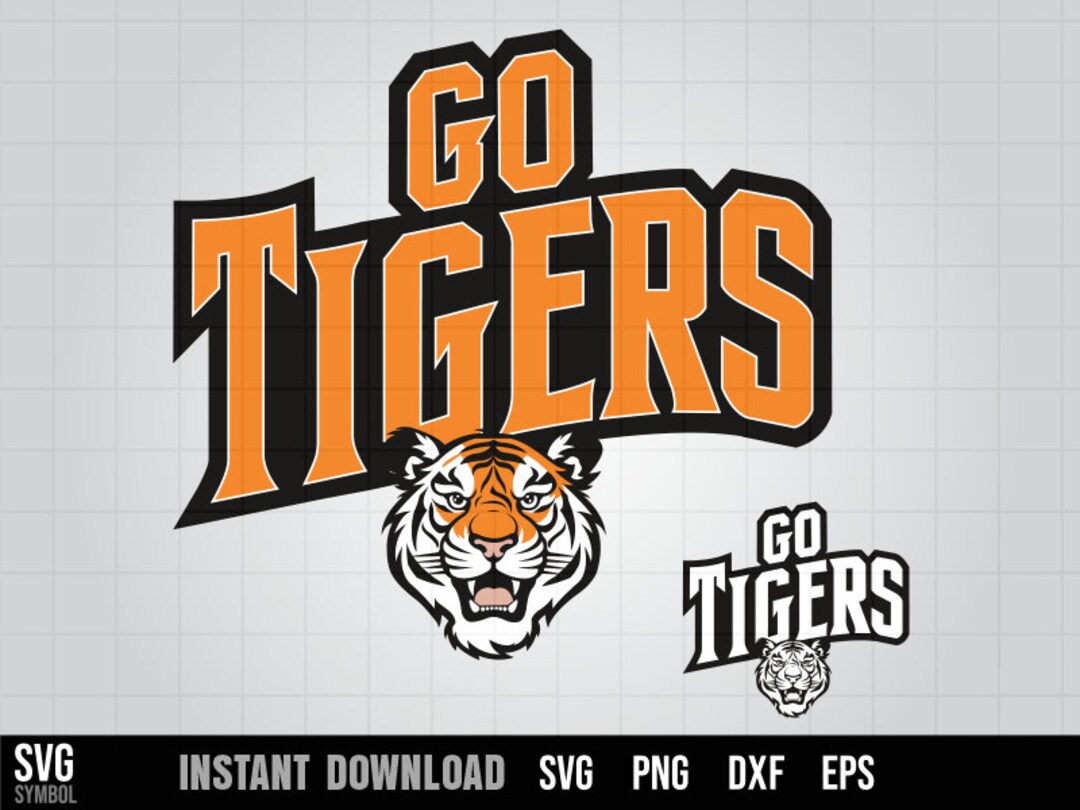 Go Tigers Svg, Tiger Head Svg, Tiger Mascot Svg, Tiger Face, Clipart ...
