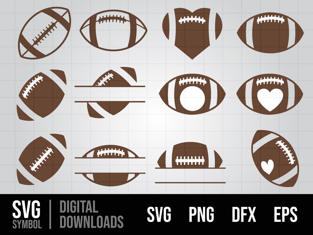 Football SVG, Football PNG, Football Silhouette, Football Cut Files ...