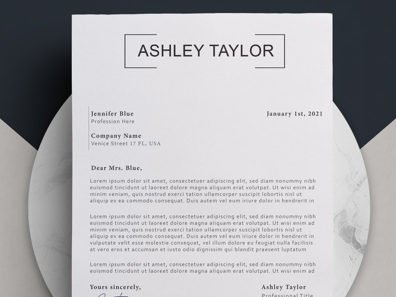 Letterhead Template | Letterhead Template for Word| Printable Business ...