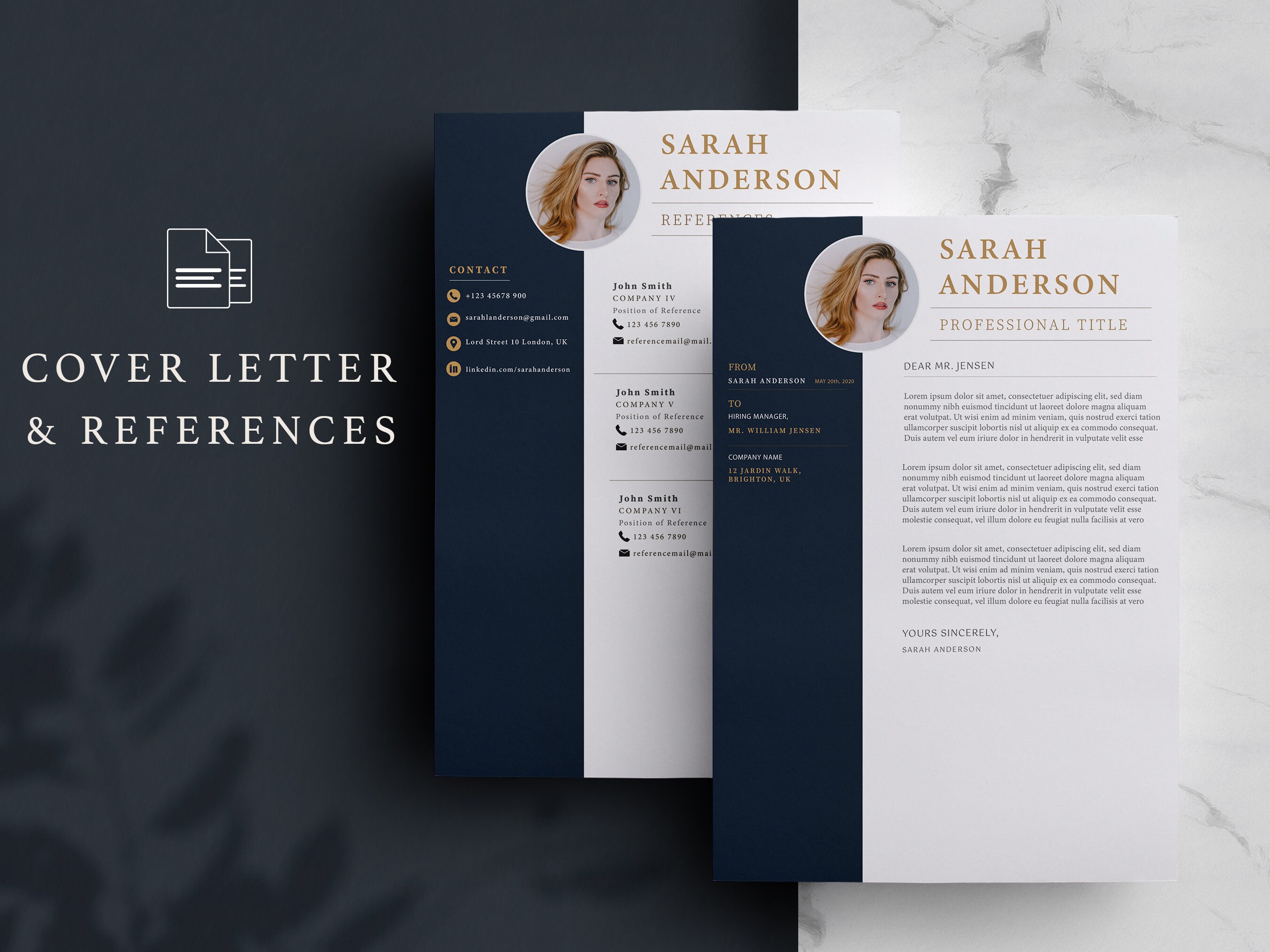 Professional Resume Template for Word | Executive Resume | Resume/cv ...