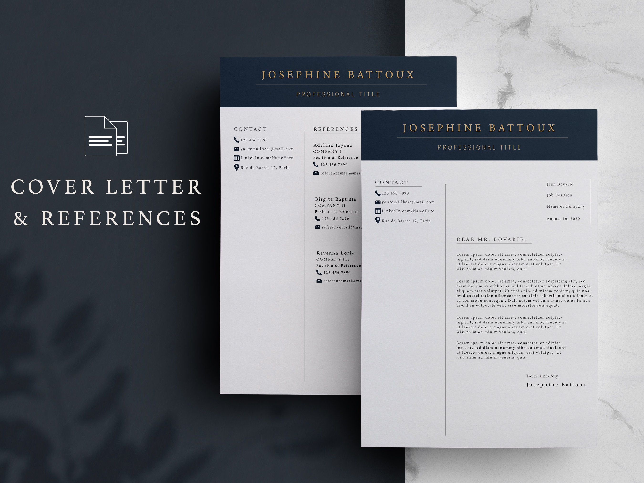 Professional Resume Template for MS Word| Resume/cv + Cover Letter ...