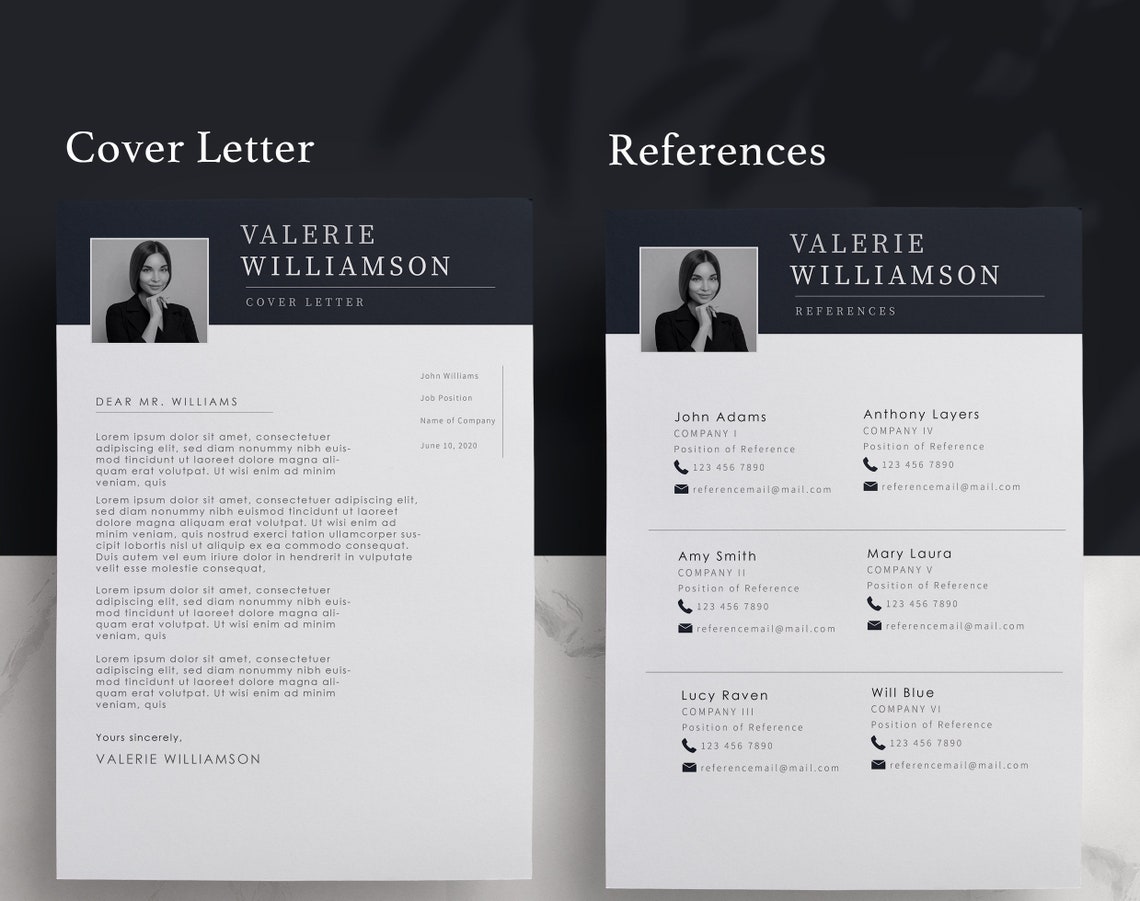 Classy Resume Template for Word Professional Resume - Etsy