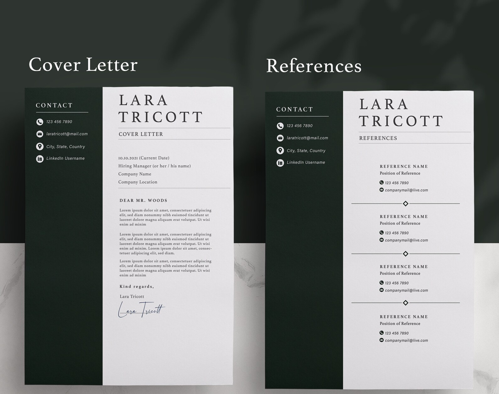 Professional Resume Template for Word Executive Resume - Etsy