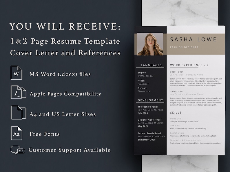 CV Template Word | Professional Resume Template | Curriculum Vitae ...