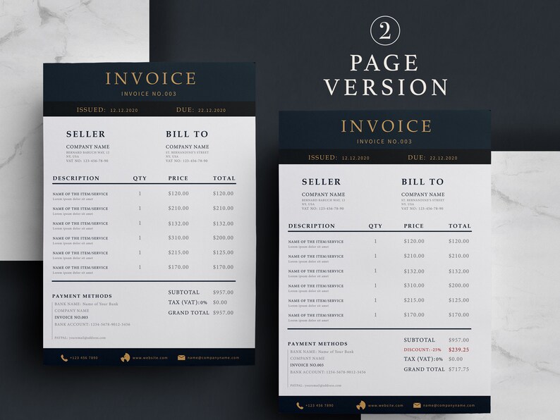 Invoice Template | Invoice Template for Word| Printable Business ...