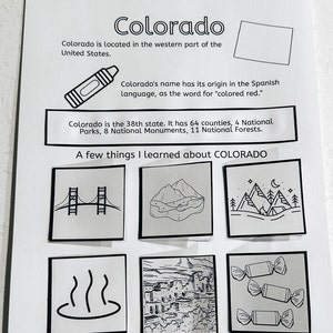 Colorado Worksheets and Unit Study - Etsy