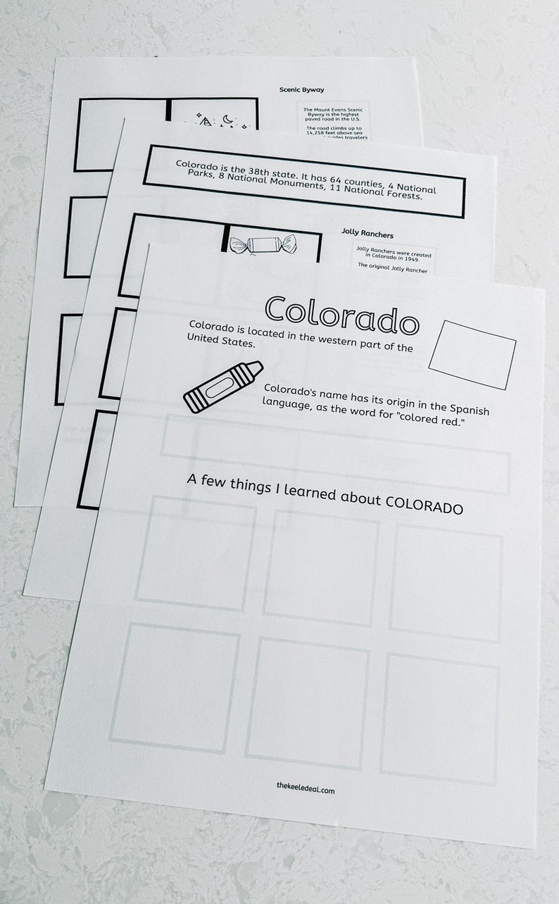 Colorado Worksheets and Unit Study - Etsy