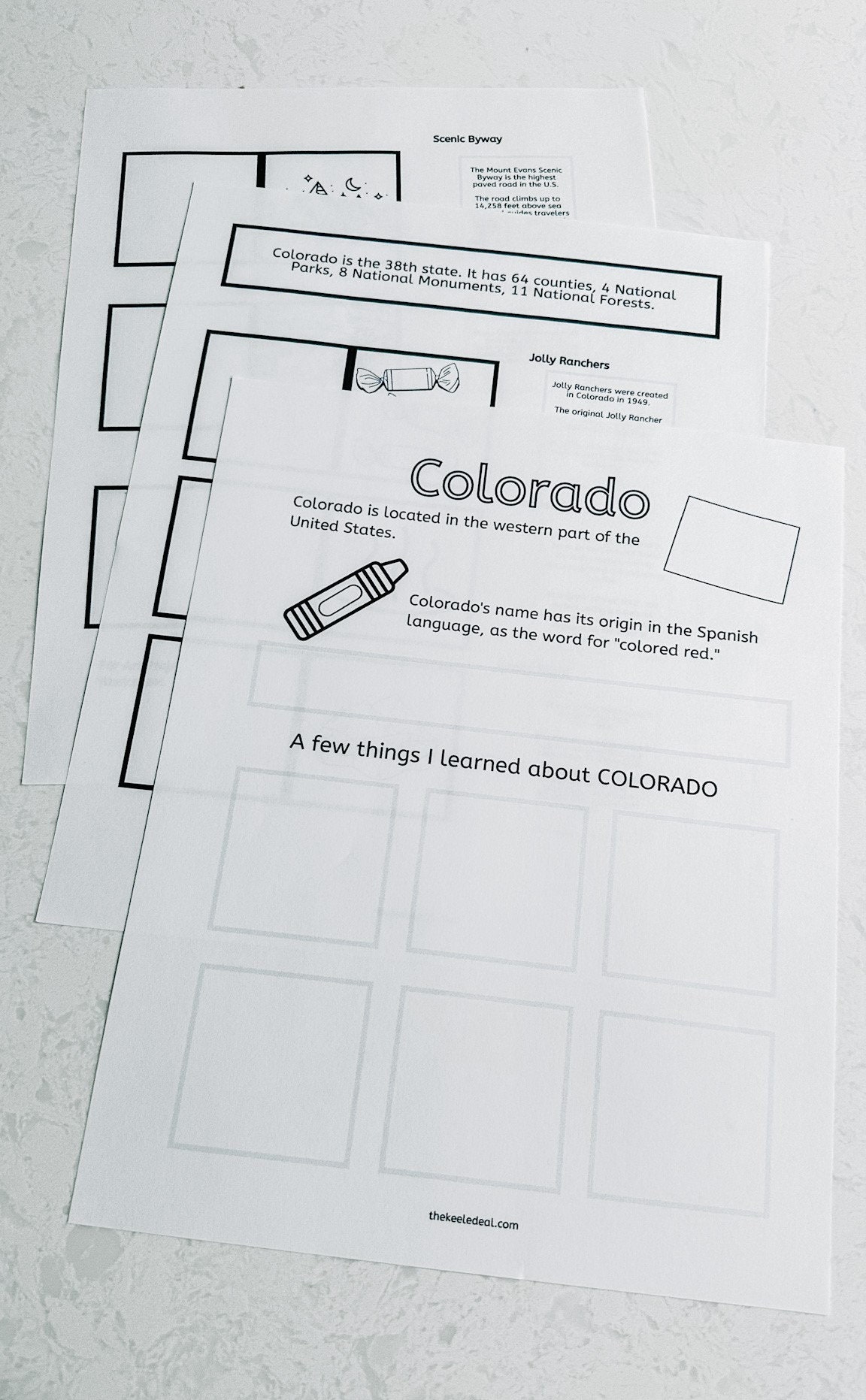 Colorado Worksheets and Unit Study - Etsy