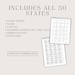 50 States Flashcards | Fast Fact Cards | United States Matching Game ...