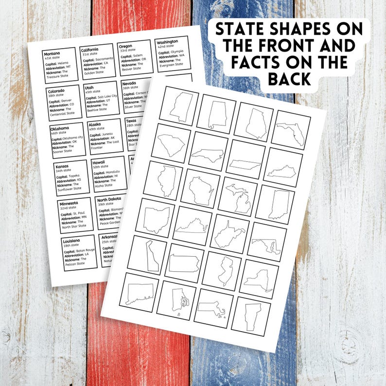 50 States Fast Facts | United States Flash Cards | Homeschool Resource ...