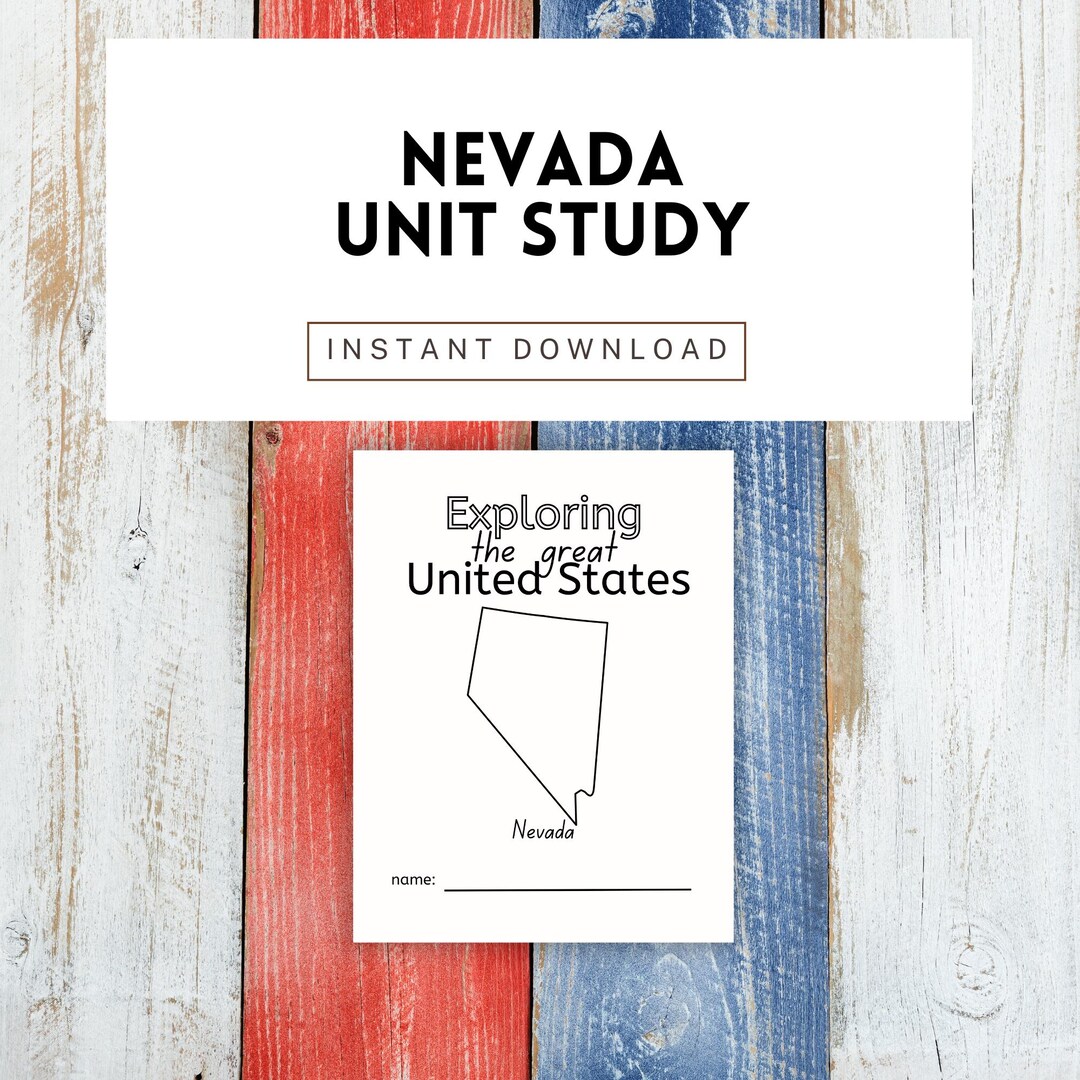 Nevada Worksheets and Unit Study - Etsy