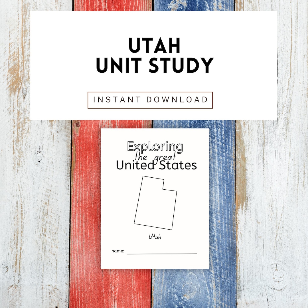 Utah Worksheets and Unit Study - Etsy