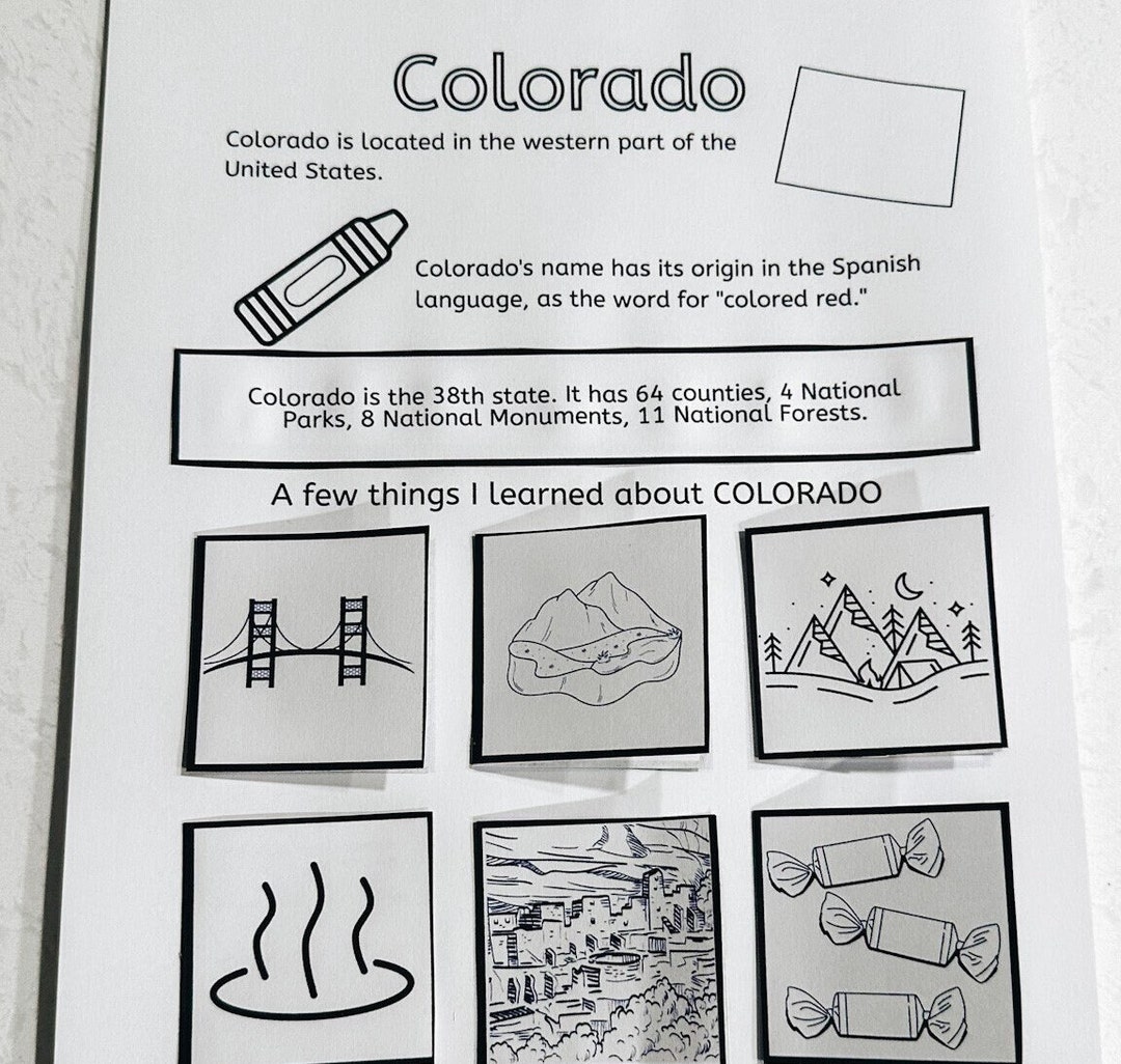 Colorado Worksheets and Unit Study - Etsy