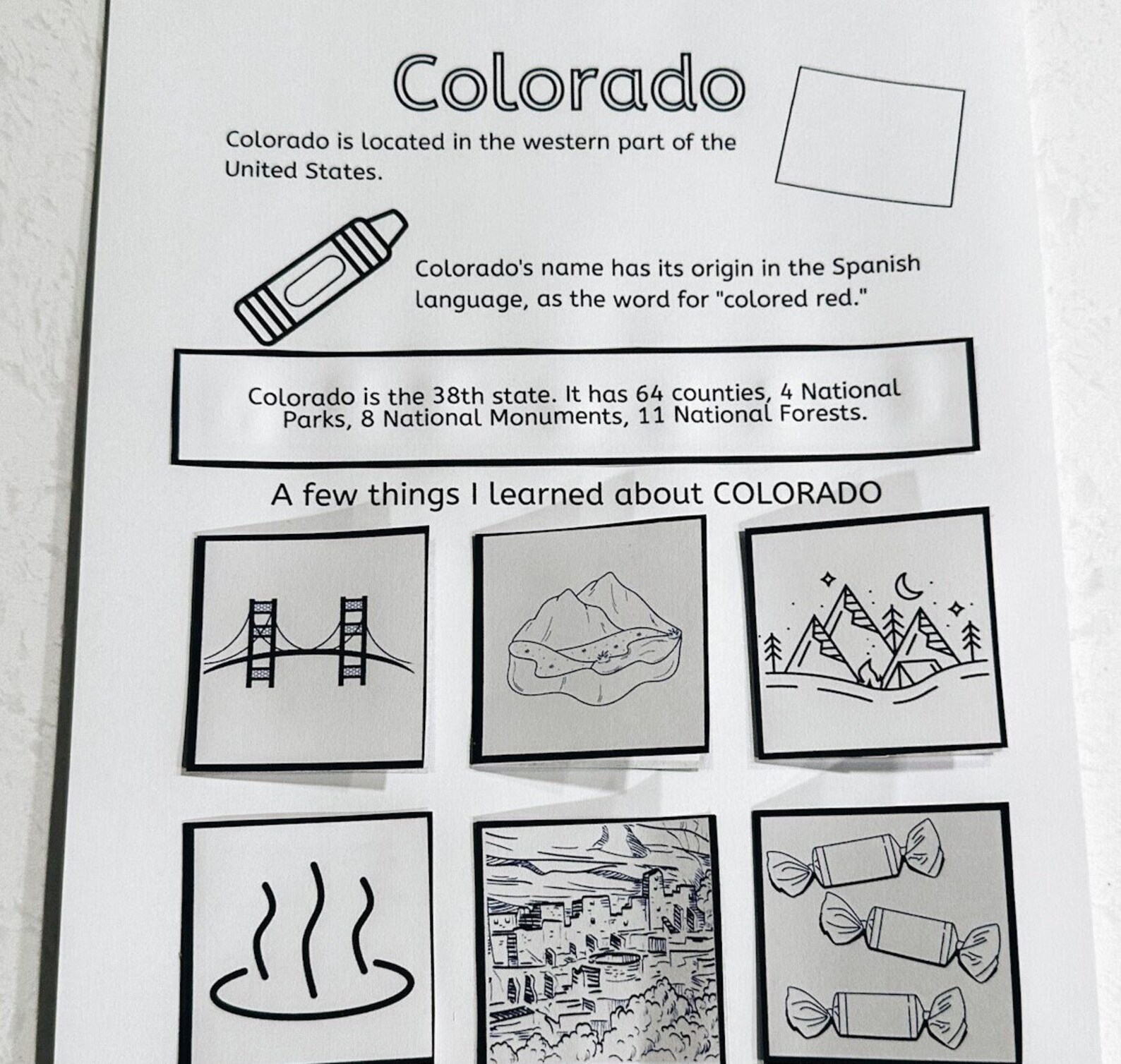 Colorado Worksheets and Unit Study - Etsy