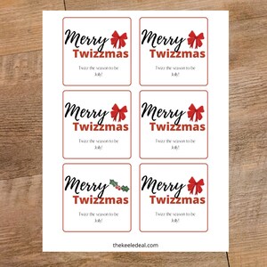 Merry Twizzmas Gift Tag Instant Download - Etsy