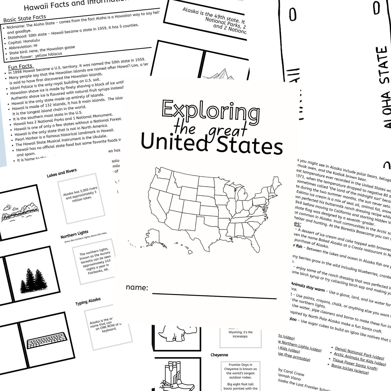 50 States & DC Unit Studies | Geography Worksheets, Lesson Plans ...