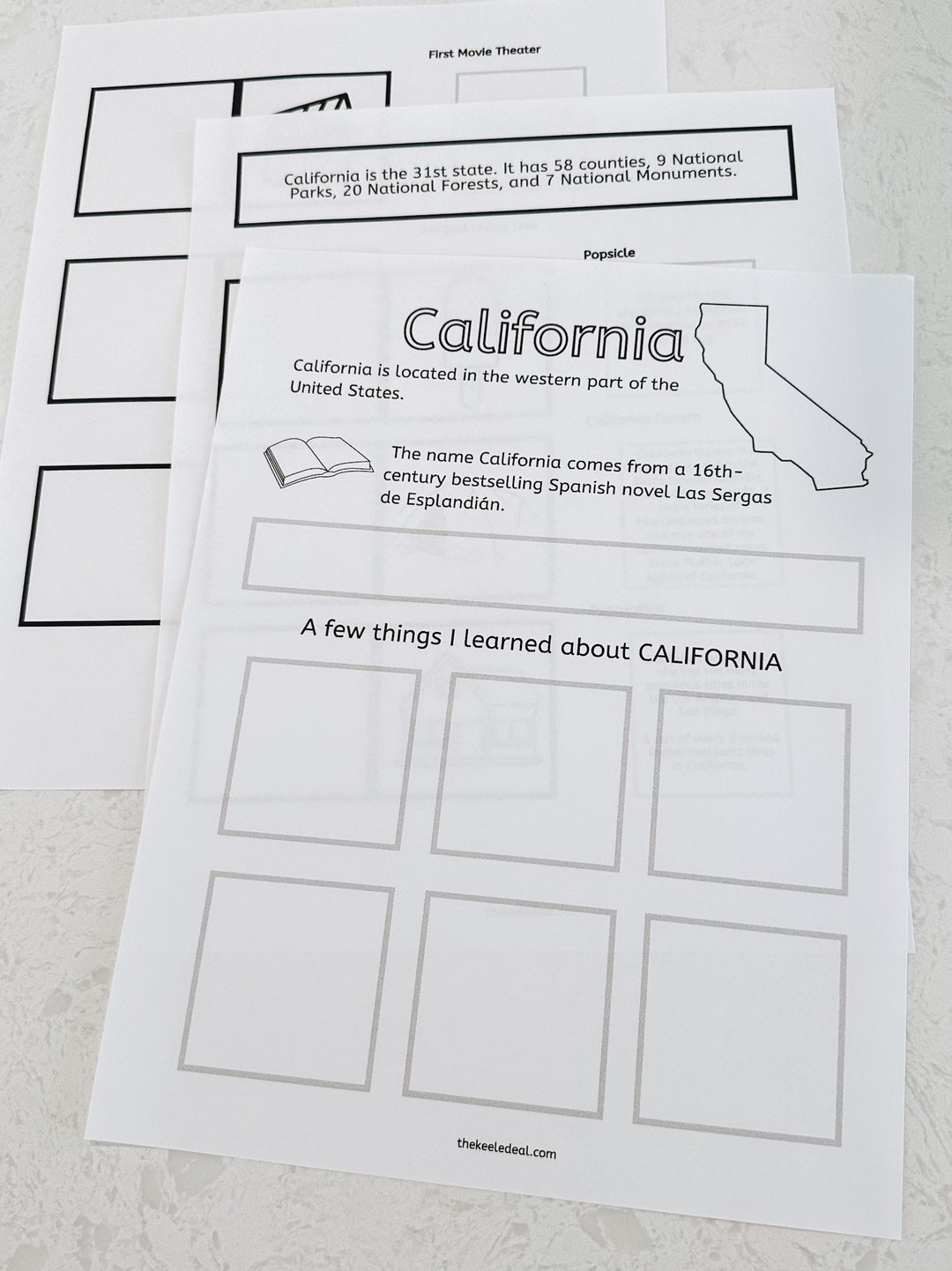 California Worksheets and Unit Study - Etsy