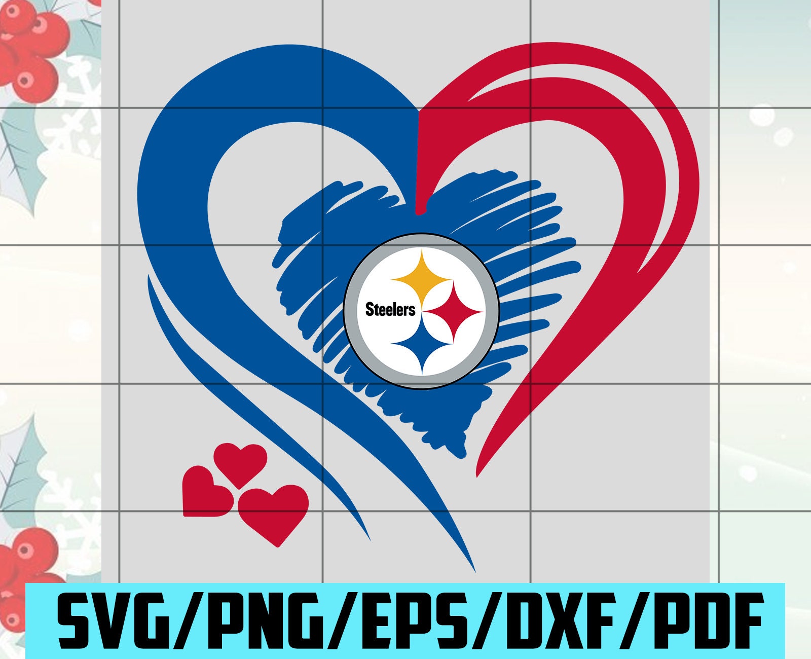 Pittsburgh Steelers Heart Logo Svg Sport Svg Pittsburgh | Etsy