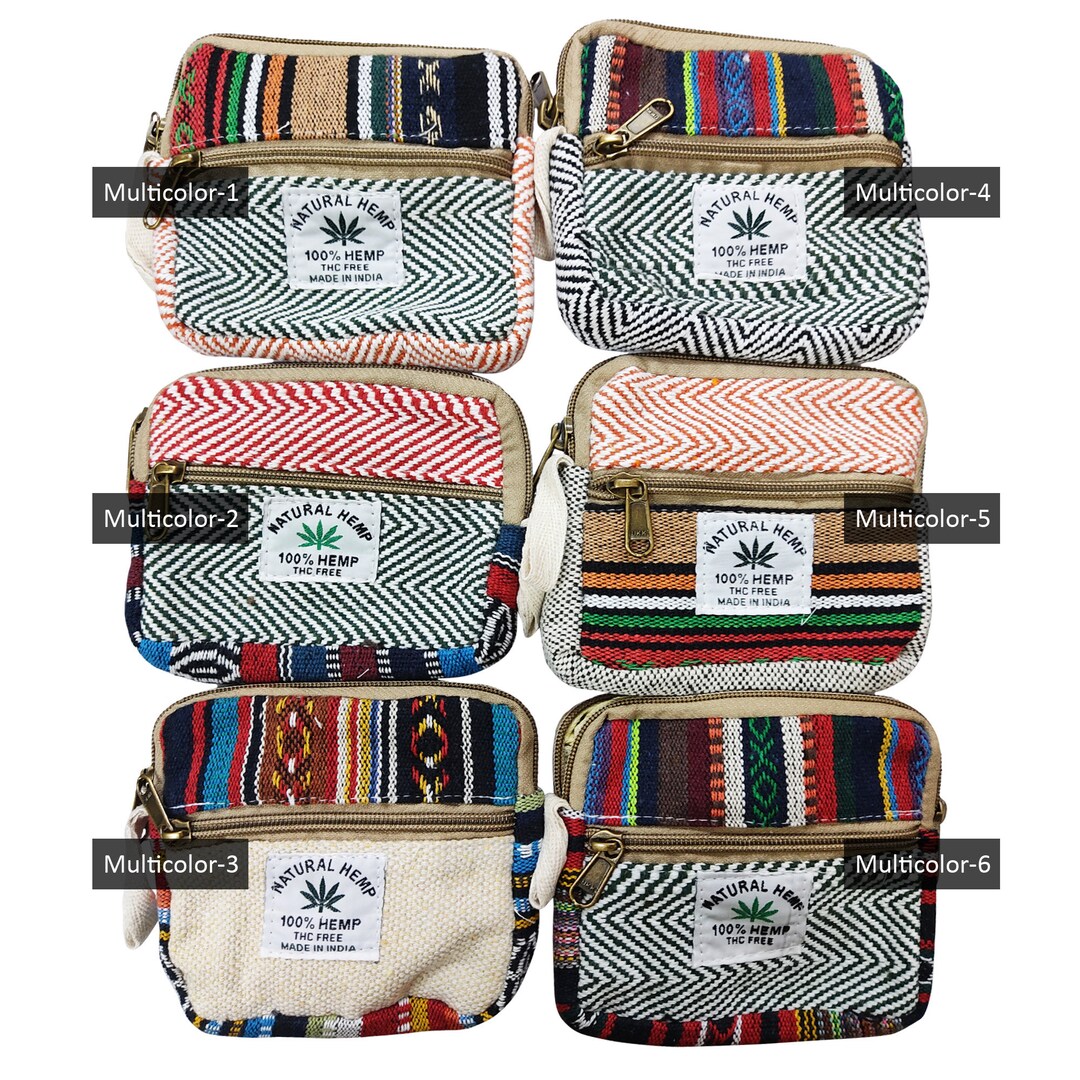 Hemp Coin Purse, Hemp Wallet, Eco-friendly Hemp Wallet, Organic Cotton ...