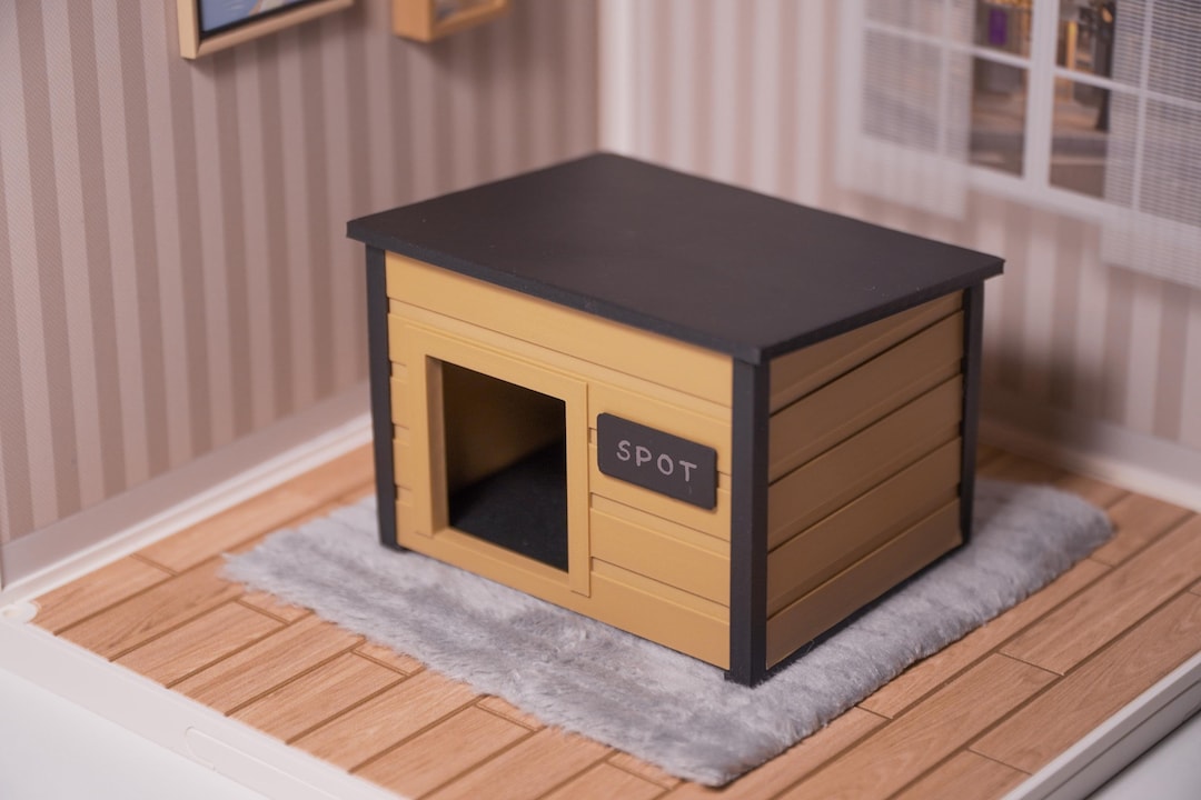 1/12 Scale Dog House Miniature | Dollhouse Furnitures, Accessories | 3D ...