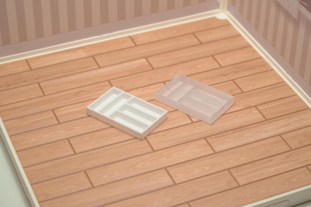 1/12 Scale Silverware Storage Tray Miniature | Dollhouse Kitchen ...