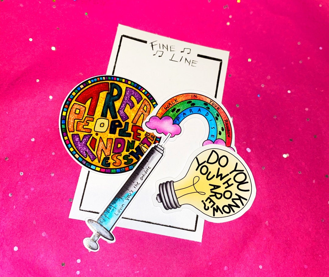 FINE LINE (4 Sticker Pack) - Etsy