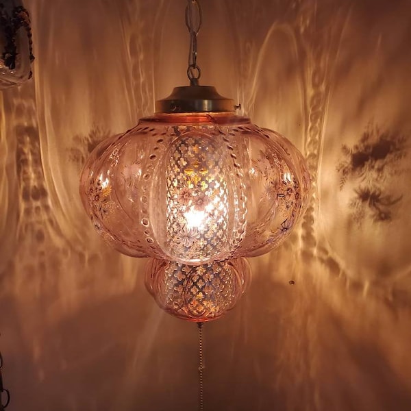 Vintage Swag Lamp - Etsy
