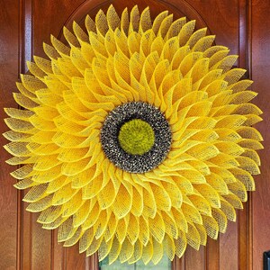 Outdoor Sunflower Front Door Wreath, Double Door Porch Decor, Spring ...