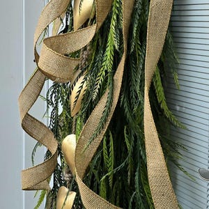 XL Year Round Swag, Everyday Wreath, Greenery Front Door Wreath, Double ...