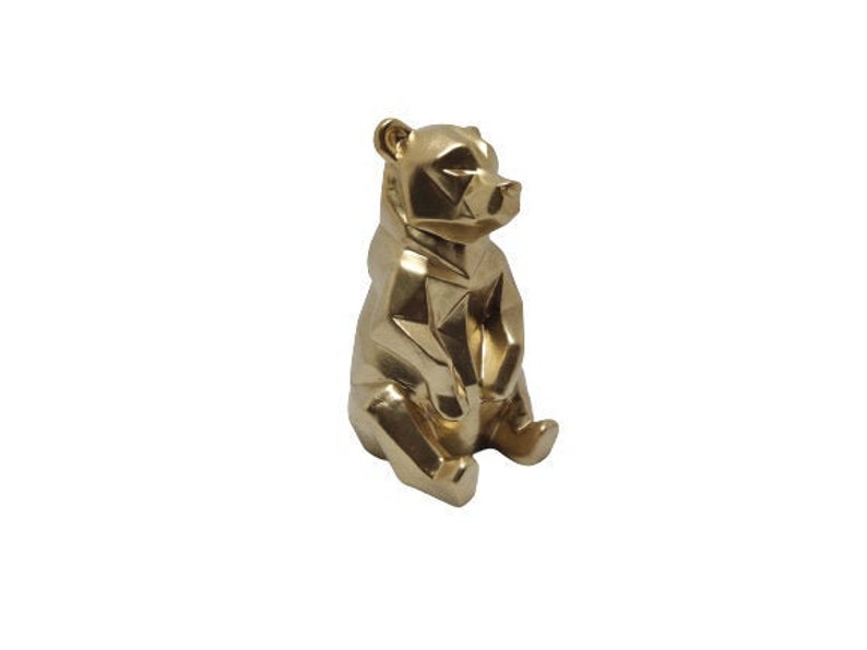 Cubic Bear Gold Greek Roman Sculpture Trendy Handmade - Etsy
