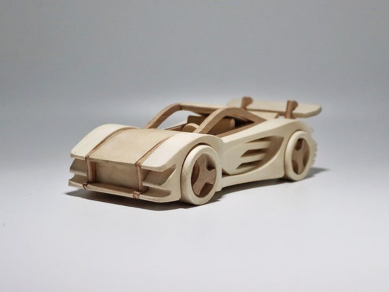Racing Sport Car With Windbreaker Handmade Organic Wooden Toy Art ...