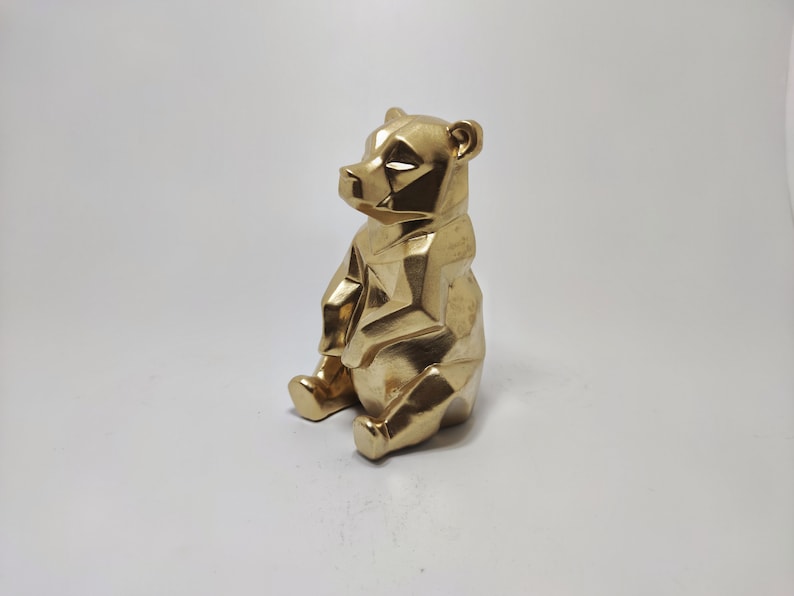 Cubic Bear Gold Greek Roman Sculpture Trendy Handmade - Etsy