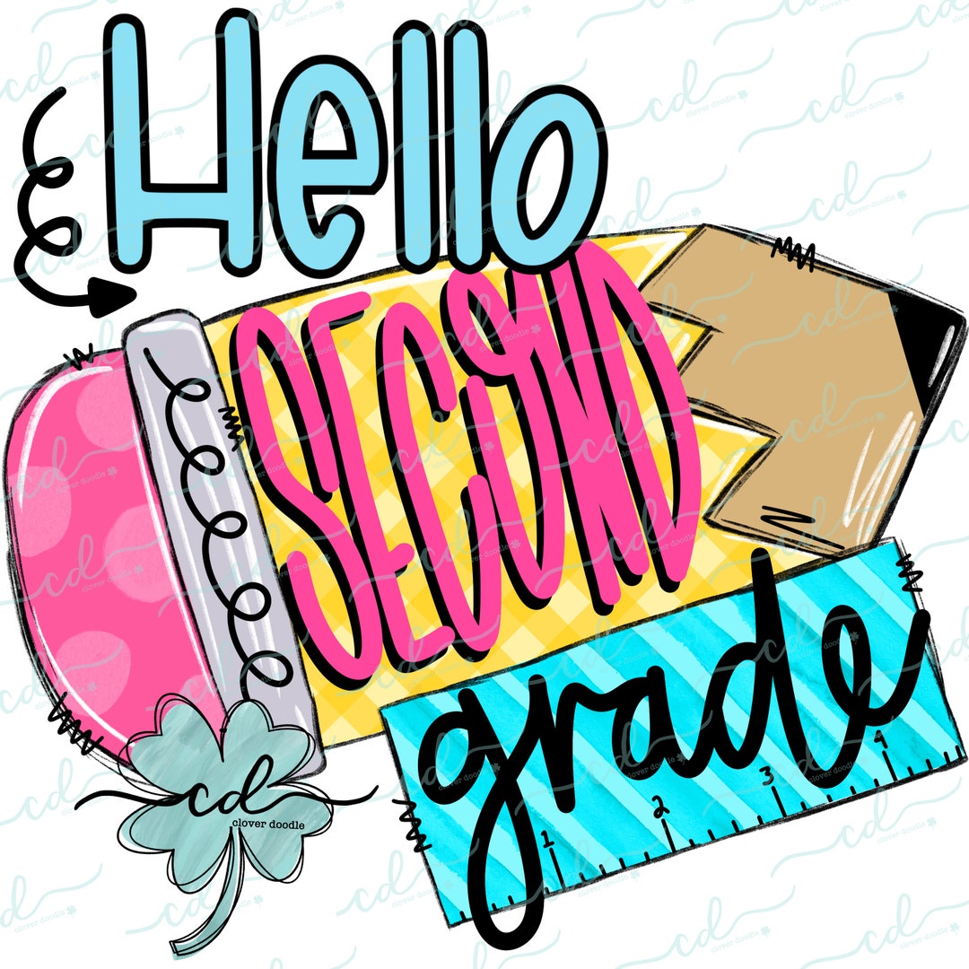 Hello Second Grade- Girl- CD - PNG, Digital Download for Sublimation ...