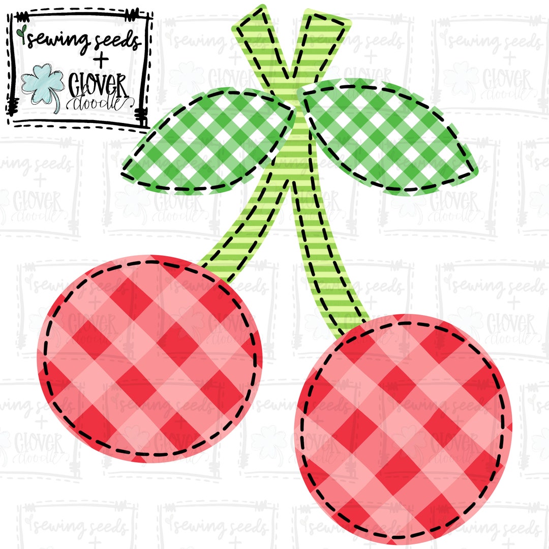Cherries- SS+CD - Faux Applique PNG, Digital Download for Sublimation ...