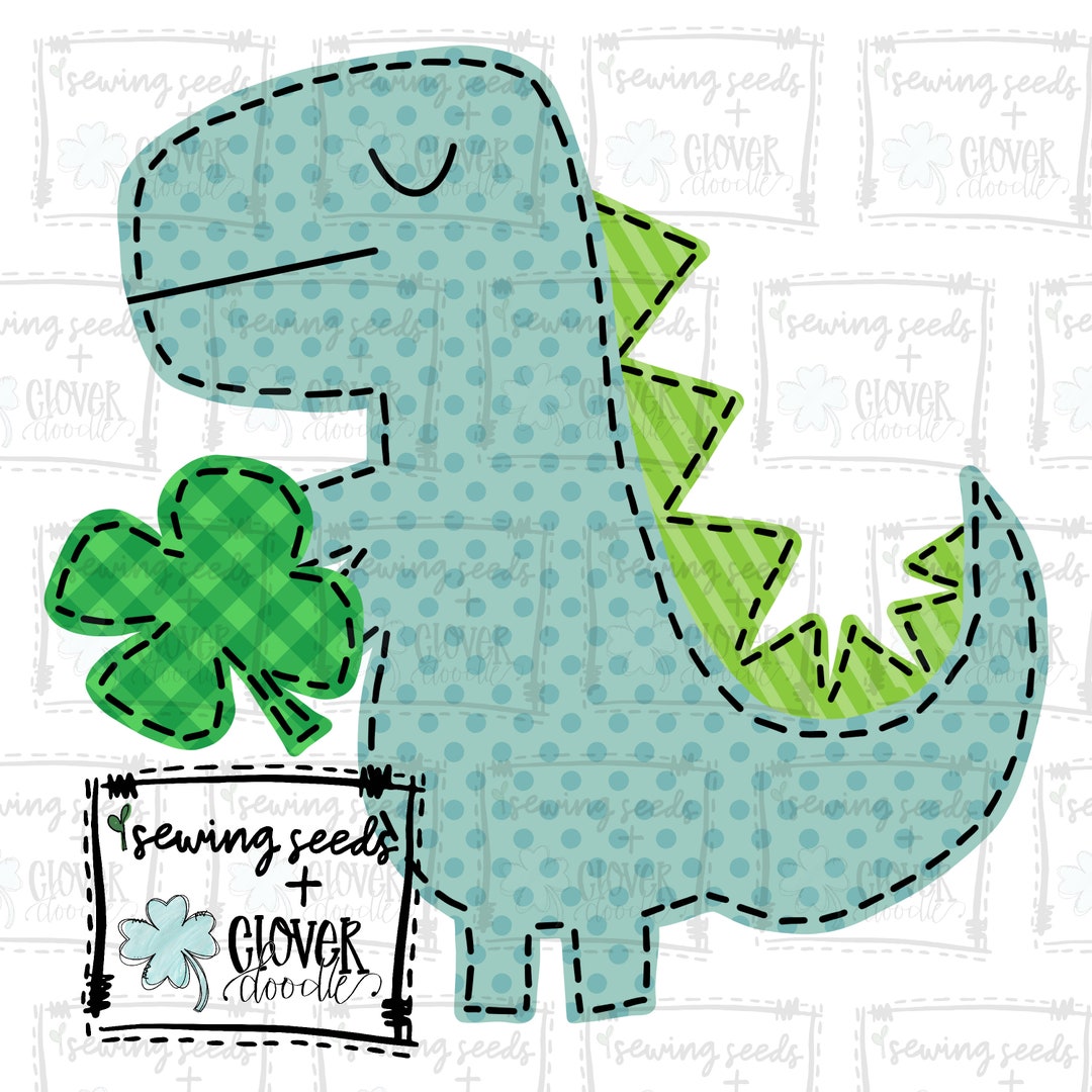 St. Patrick's Day Dino-boy - SS+CD - PNG, Digital Download for ...