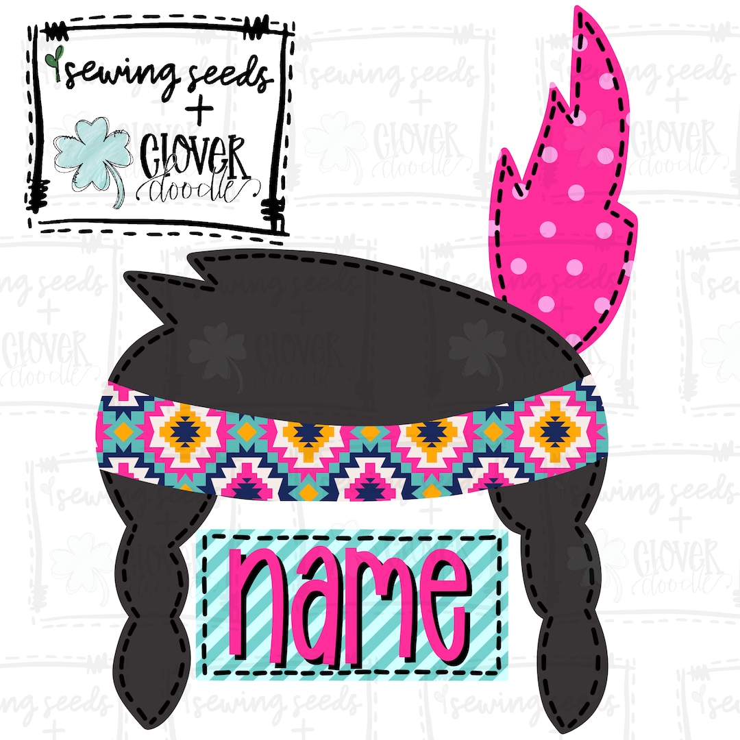 Native American Girl- SSCD - PNG, Faux Applique, Digital Download for ...