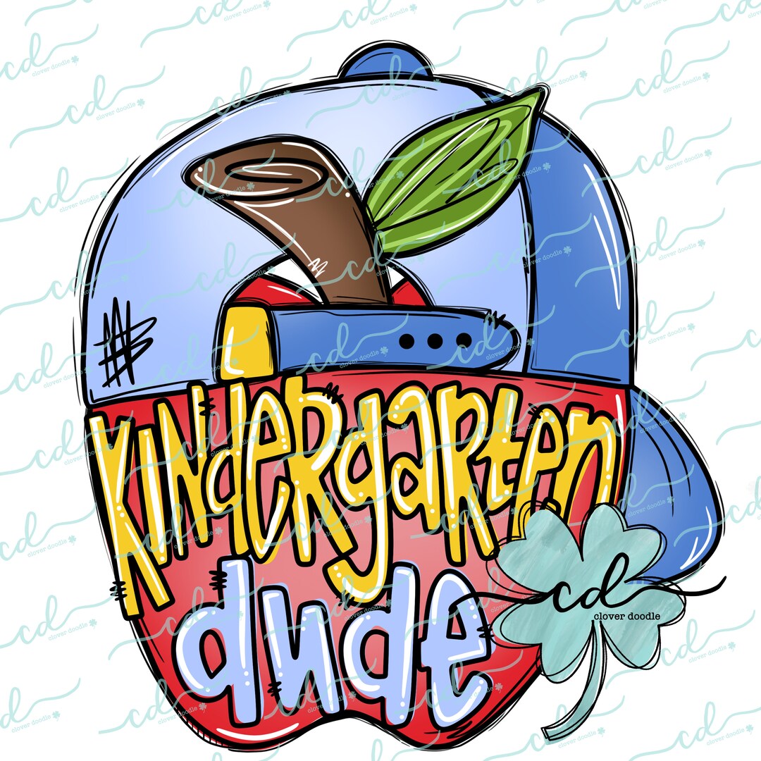 Apple With Ball Cap- Kindergarten- CD -PNG, Digital Download for ...