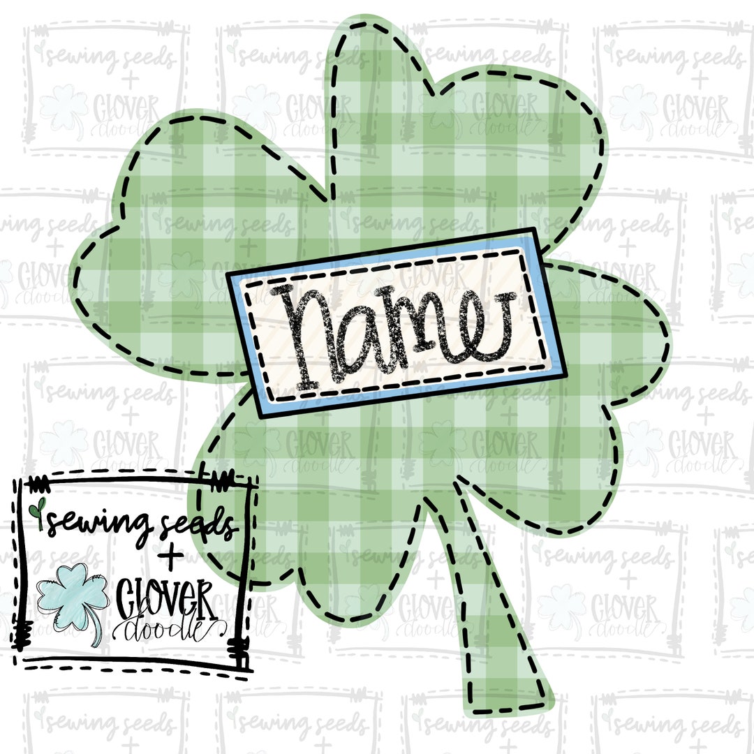 St. Patrick's Day Shamrock W/nameplate - SS+CD - PNG, Digital Download ...