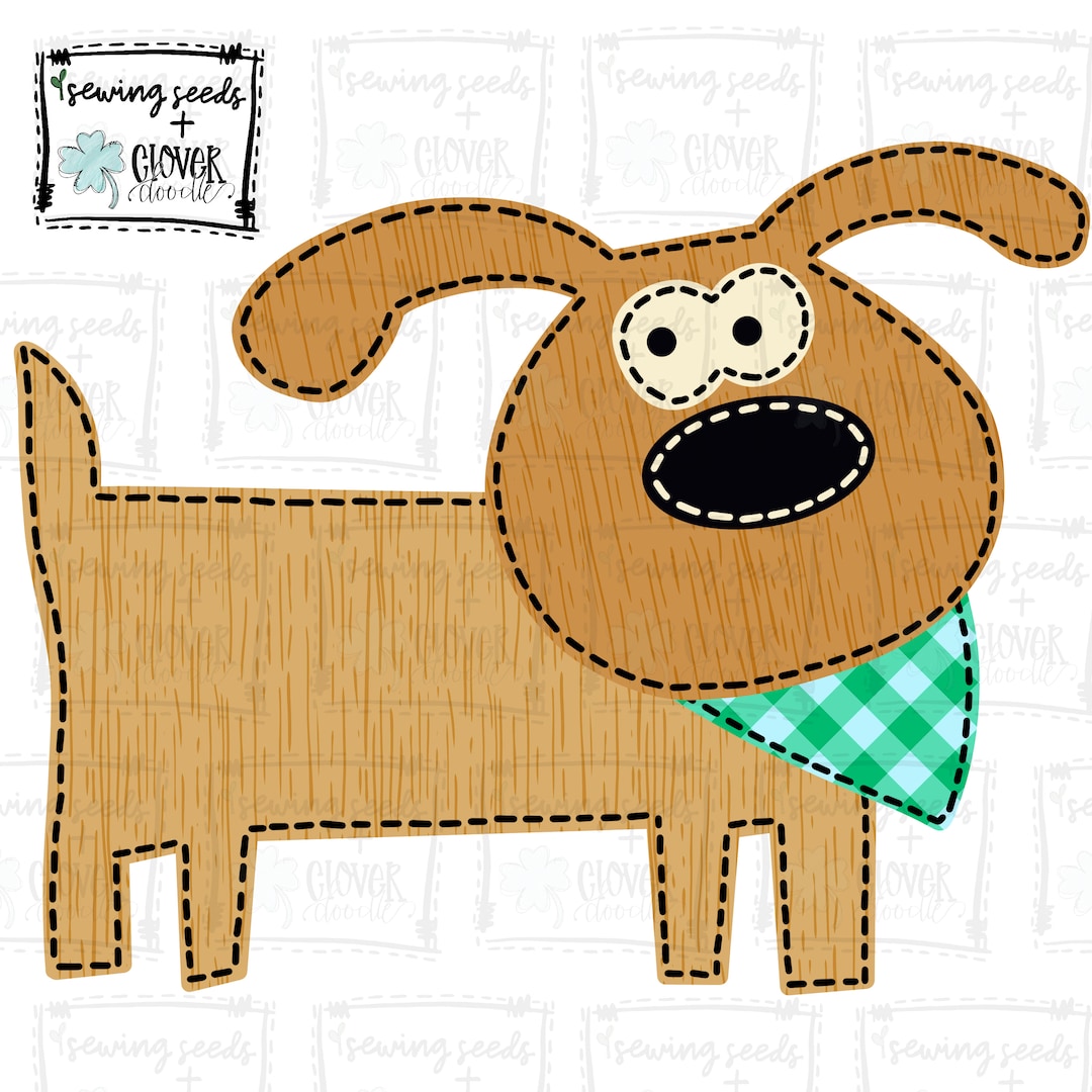 Buddy Dog- SSCD - Faux Applique PNG, Digital Download for Sublimation ...