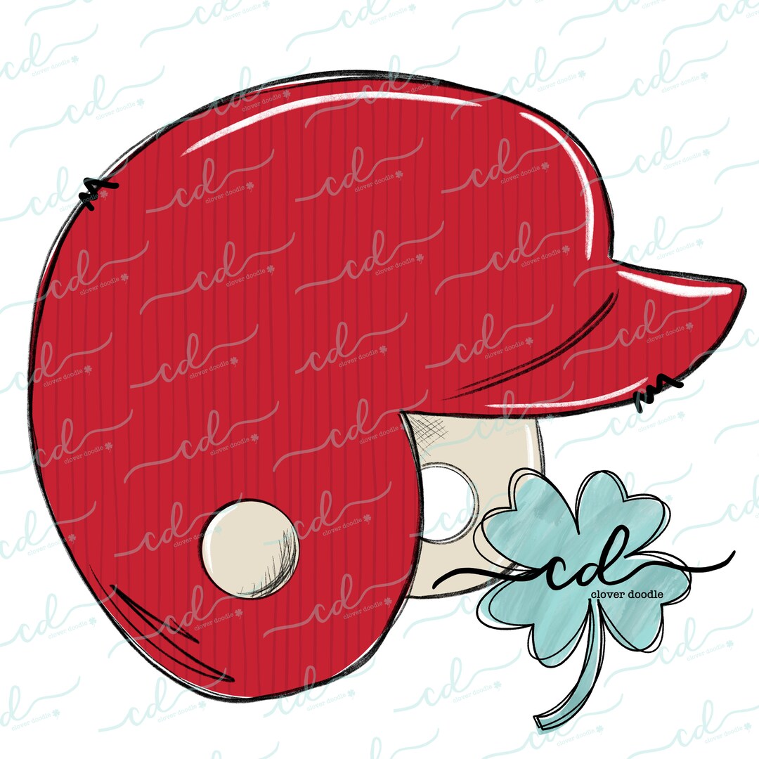 Baseball + Softball Helmet- Red - CD - PNG, Digital Download for ...