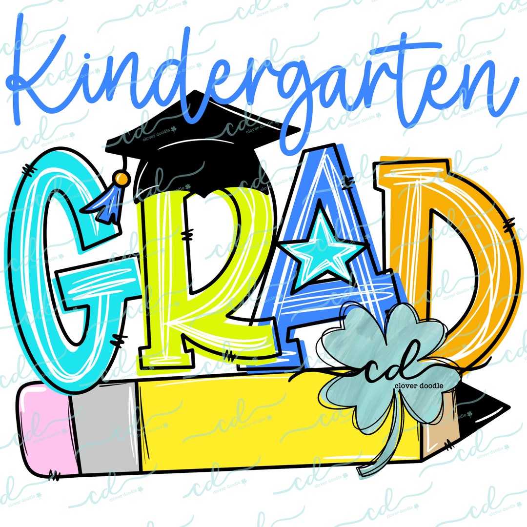 Kindergarten Grad- Boy Neon- CD -PNG, Digital Download for Sublimation ...