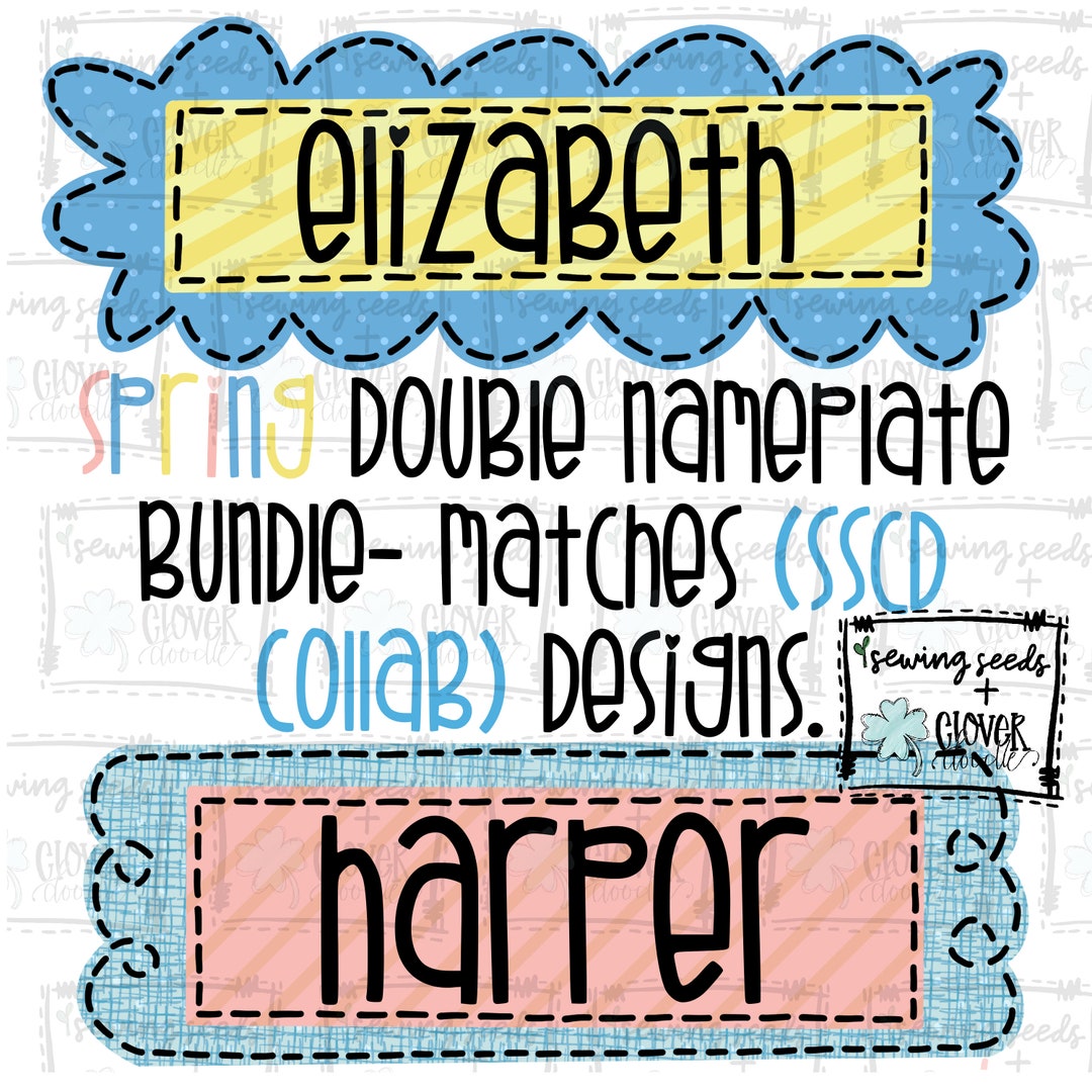 Spring Double Nameplate Bundle individually Saved Files SSCD Faux ...